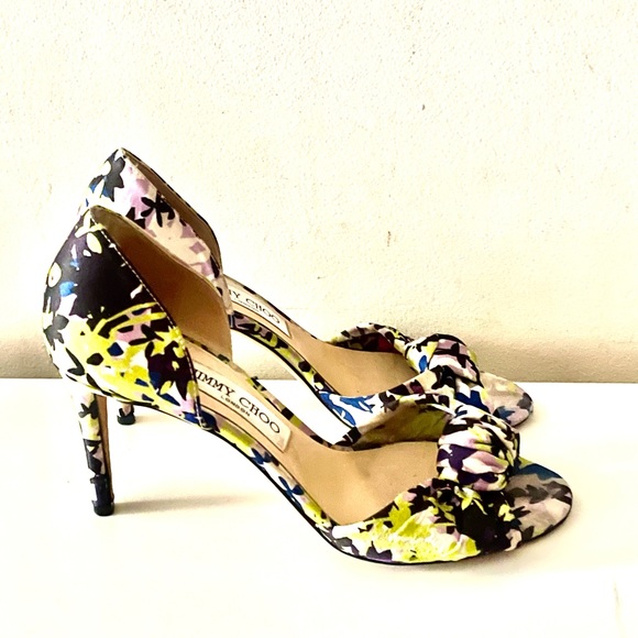 Jimmy Choo | Shoes | Jimmy Choo Dorsay Monet Peep Toe High Heels Knot ...